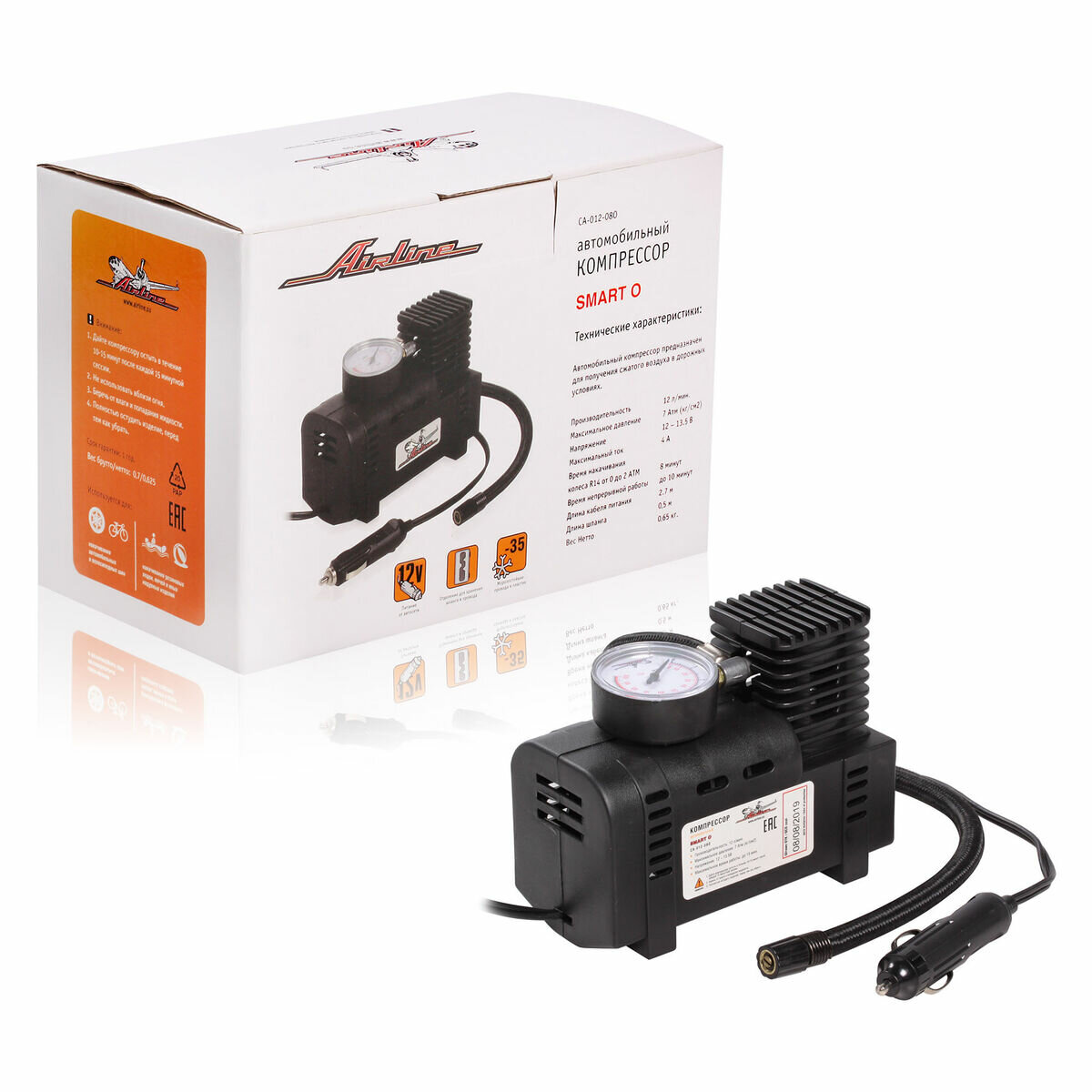 Компрессор В Пластиковом Корпусе Smart O (12Л/Мин, 7 Атм.)(Airline Ca-012-08O)