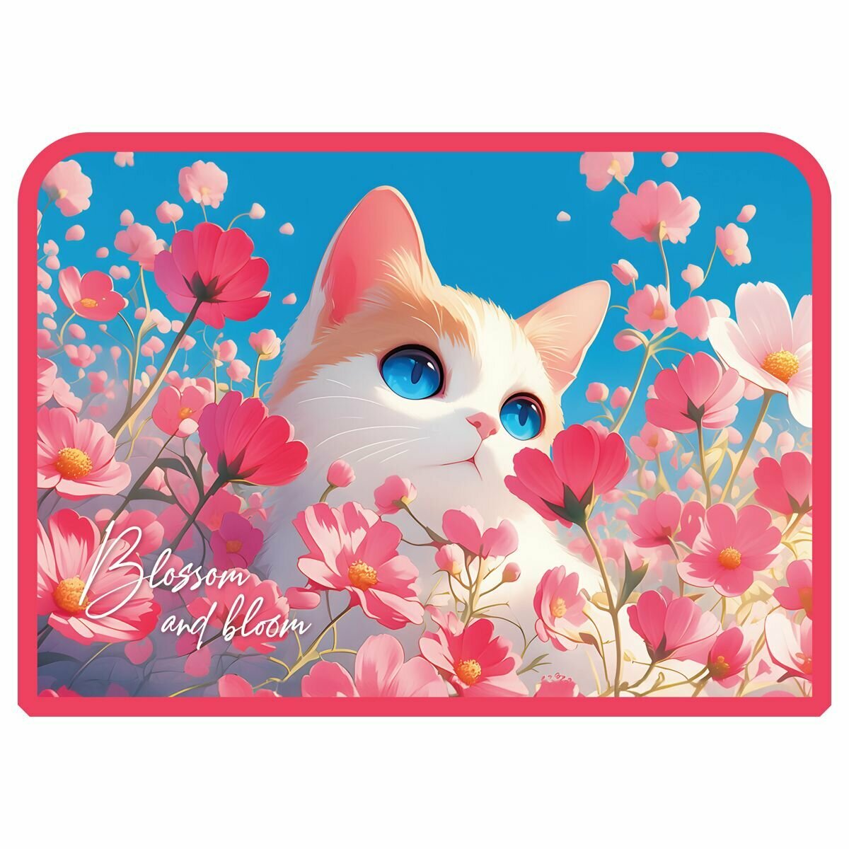 4 шт. Папка с ручками А4 ArtSpace "The Kitten in the Poppies", пластик, на молнии, 45мм