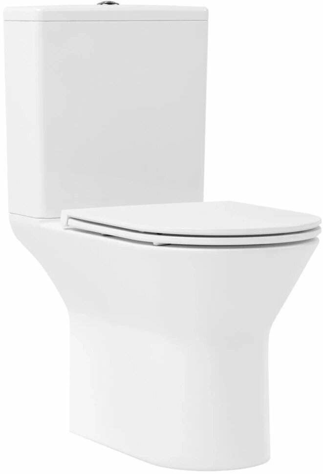 Унитаз-компакт Lavinia Boho Elegant 3308202R + 33083030 + 33290700 безободковый, с сиденьем микролифт, белый