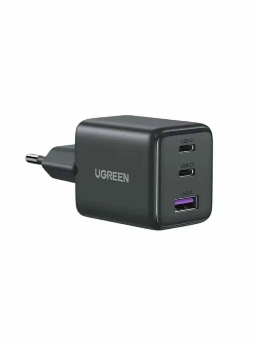 Сетевое зарядное устройство Ugreen X515 USB-A+2ХUSB-C, 30W, цвет серый (55536)