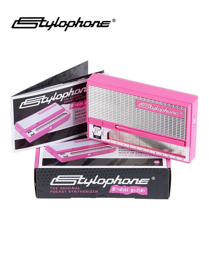 Аналоговый синтезатор Dubreq Stylophone S1 Pink, Белая ограниченная серия