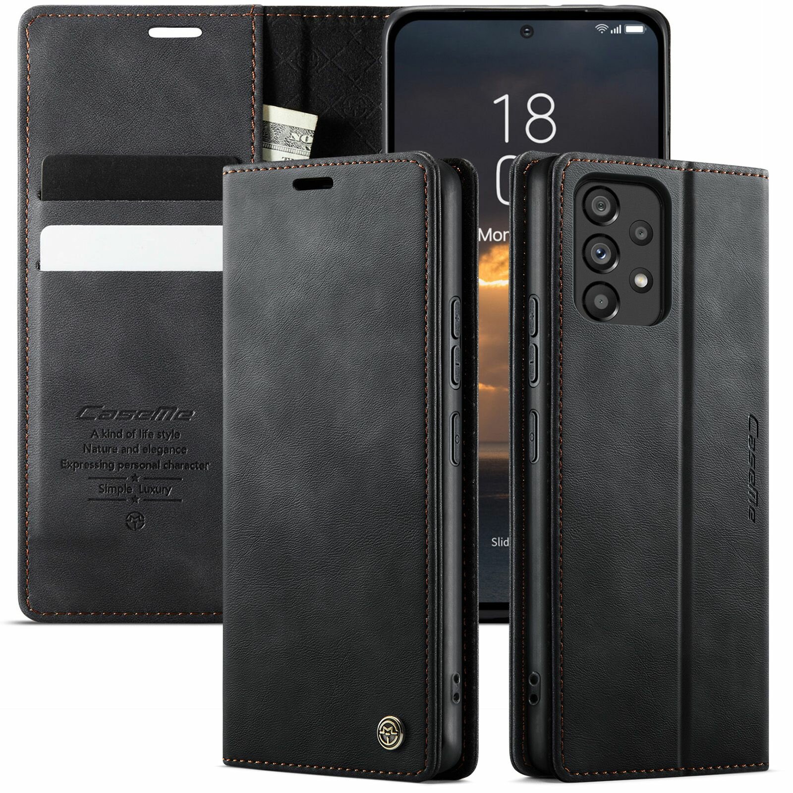 Чехол-книжка CaseMe RFiD Samsung Galaxy A53 черный