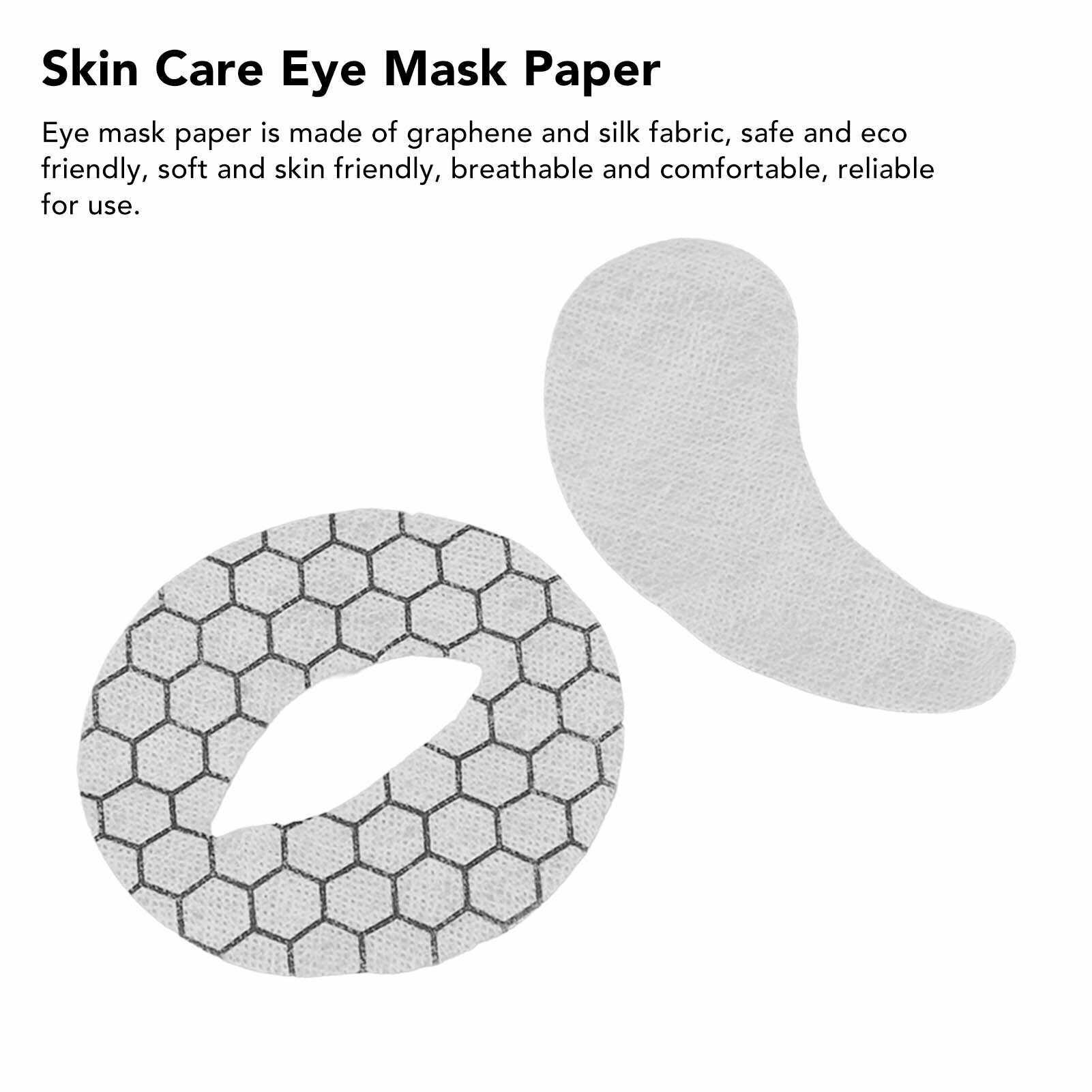 100 шт. одноразовых графеновых бумажных масок для глаз, салонов красоты, 100 шт. шелковых масок для глаз, листов для ухода за кожей