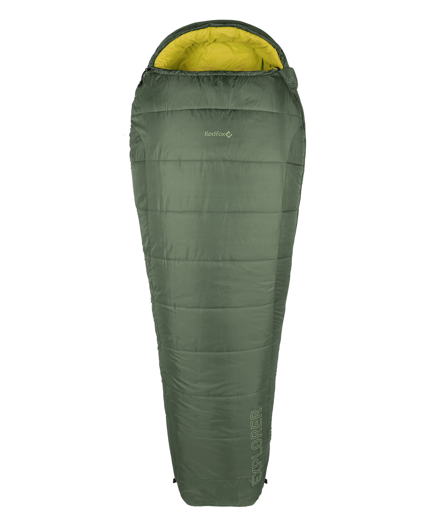 Спальный мешок RedFox Explorer -30C (Regular, олива/эвкалипт) правый