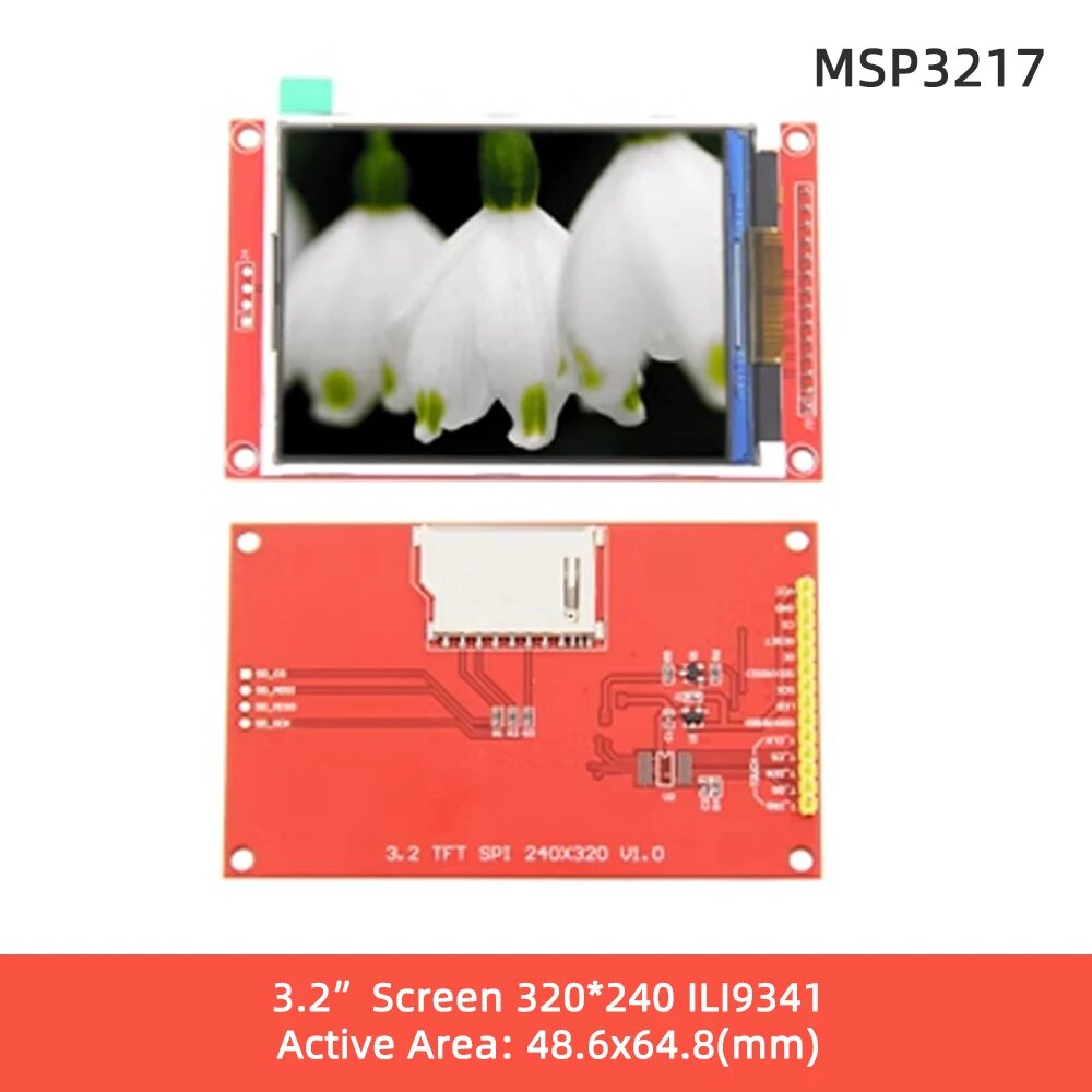 IPistBit ЖК-экран 1.44/1.8/2.2/2.4/2.8/3.2/3.5/4.0 дюйма для Raspberry Pi 3.2inch no touch