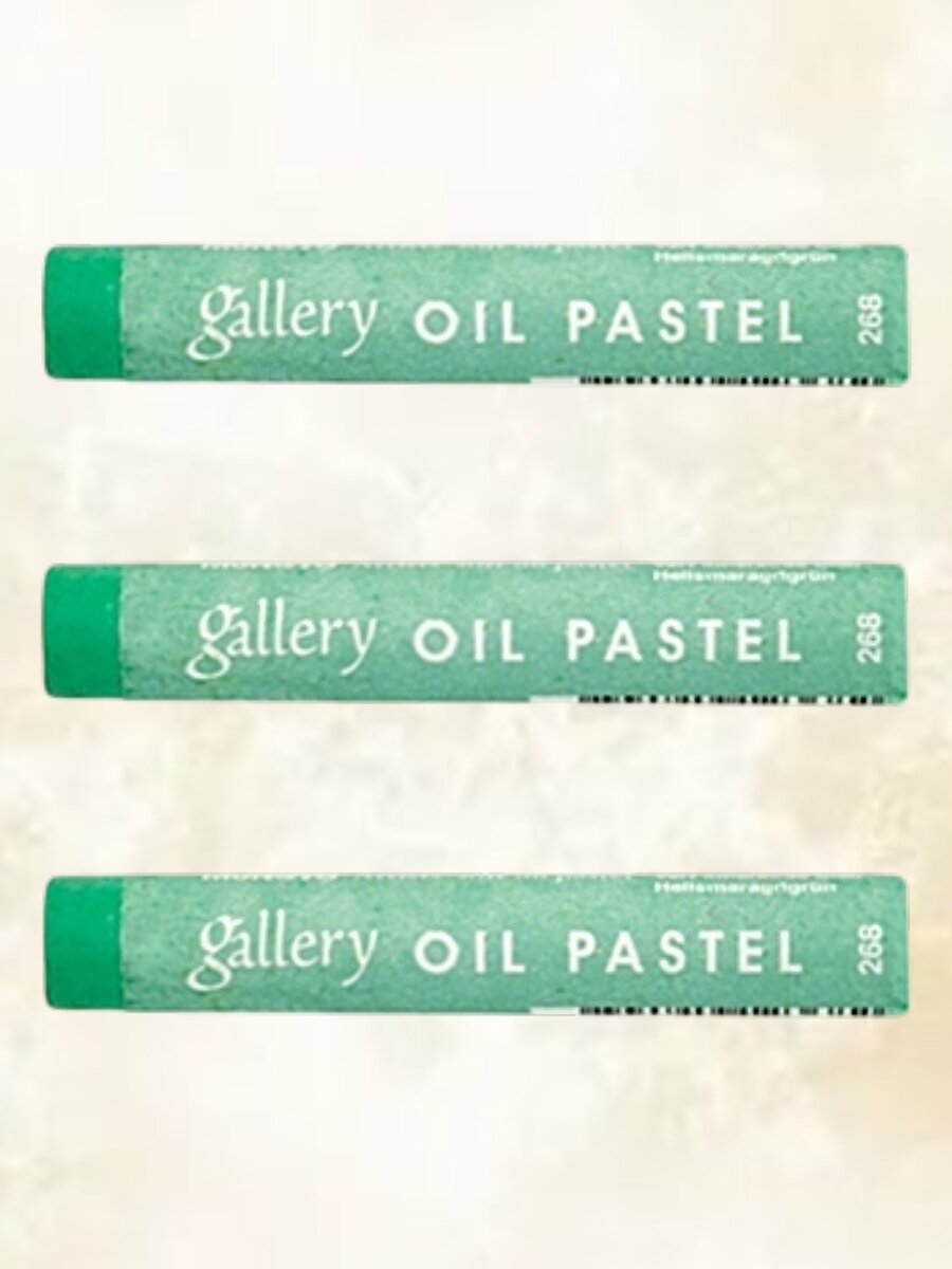 Пастель масляная мягкая профессиональная MUNGYO Gallery Светлый изумрудно-зелёный №268 (3шт)