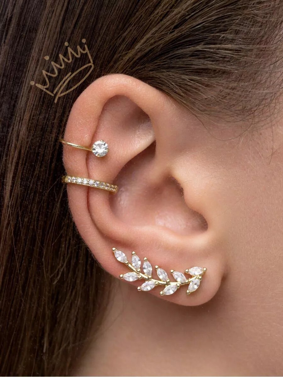 Серьги клаймберы, каффы