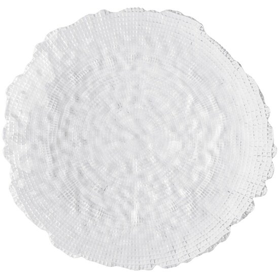 Тарелка обеденная Anna Lafarg Trill 27 см, стекло, прозрачный (ANLAF-DP1502)