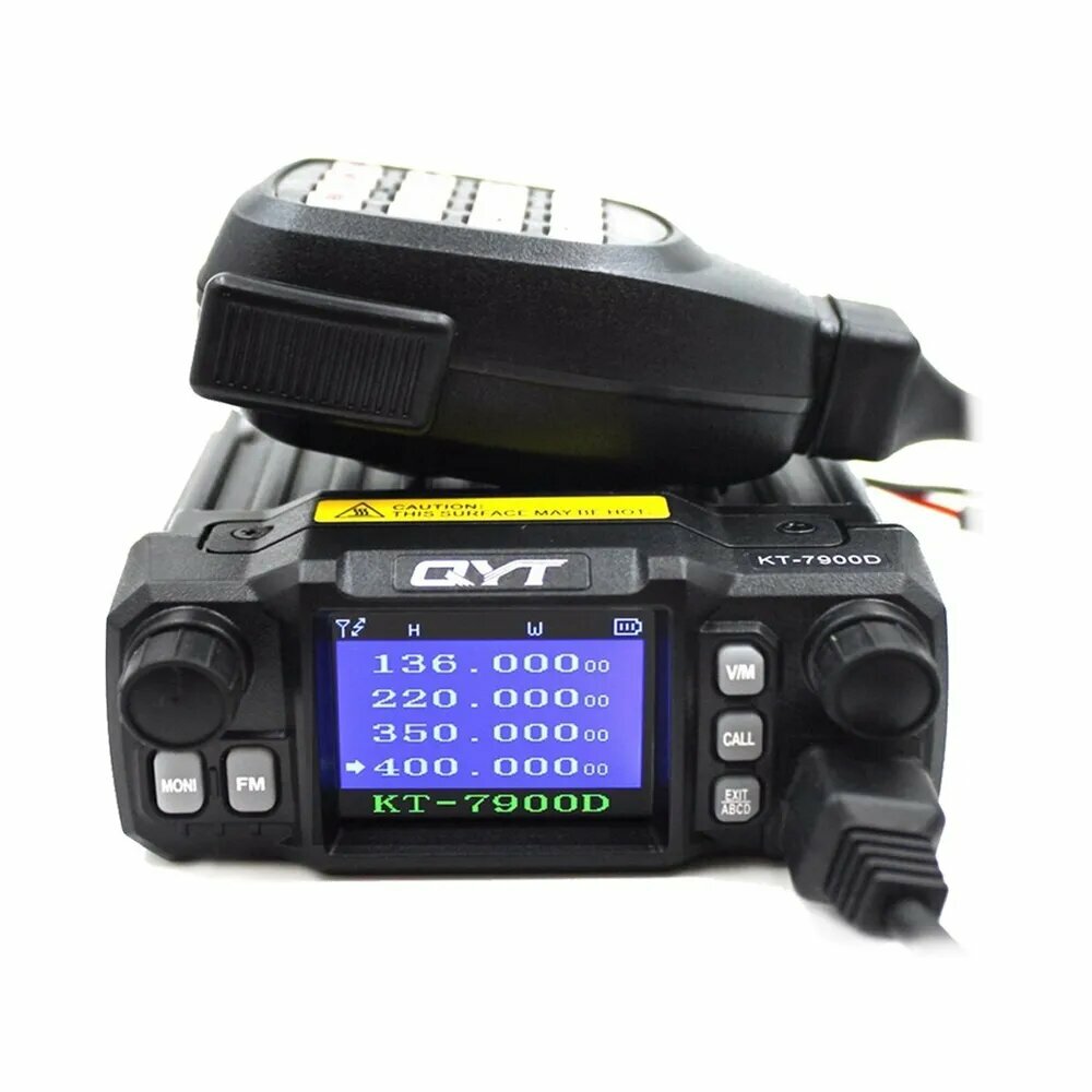 QYT Мини-мобильная радиостанция KT-7900D, 25 Вт, четыре диапазона, 144/220/350/440 МГц, УФ-трансивер KT7900D или с блоком питания