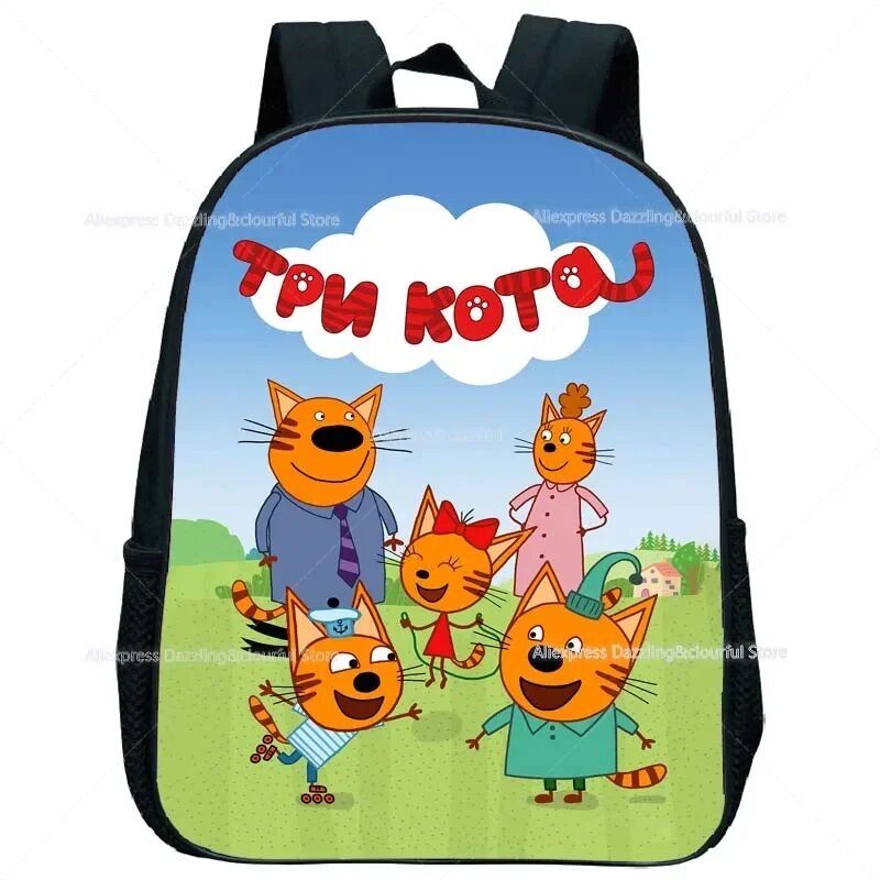 Рюкзак для детского сада «Три котята» E Cats, семейные детские рюкзаки для мальчиков и девочек, мини-моя семья, три счастливых кошек, Mochila, подарок 5
