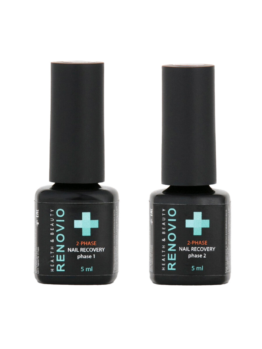 RENOVIO, Двухфазная система для восстановления ногтей, phase1 + phase 2, 10 мл
