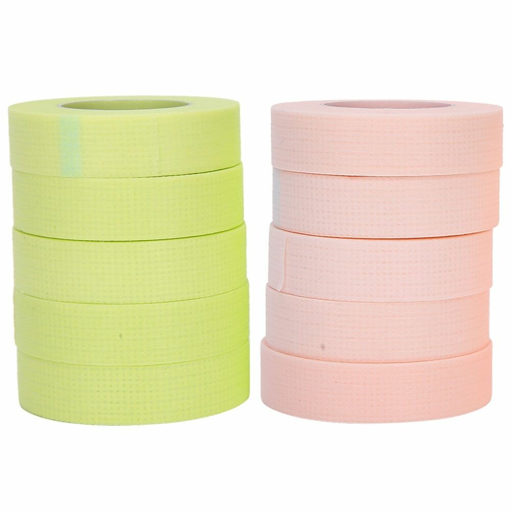 Лента для наращивания ресниц 5шт. Зеленый 5шт. Розовый, Изоляция привитых ресниц, Дышащий, Удобный, Устойчив к чувствительности