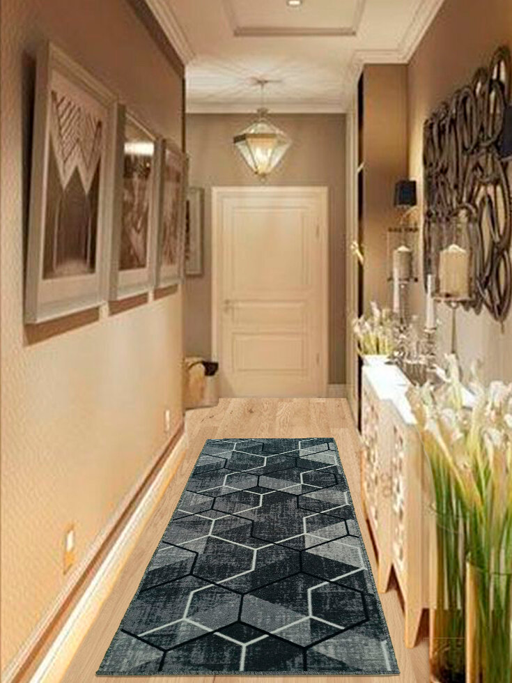 Ковер на пол Техно 0,7x3,0 м (70х300 см) Гипоаллергенный, подходит для роботов пылесосов