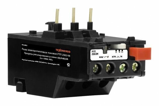 Реле эл. тепловое токовое РТЛ 2063-М (63-80А) Техэнерго RTLM63