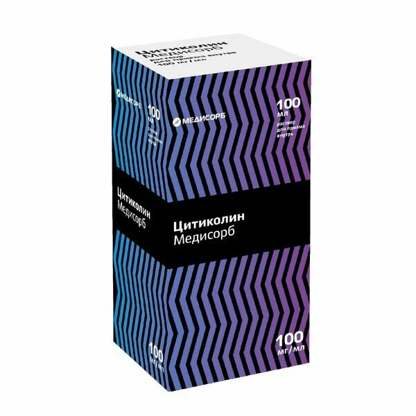 Цитиколин Медисорб раствор для приема внутрь 100мг/мл 100мл+Шприц-дозатор