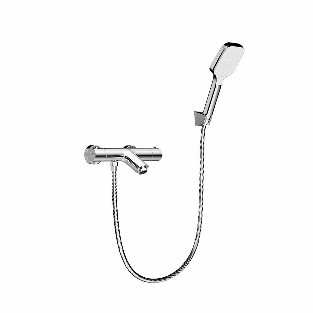 Смеситель для ванны Corsa Deco Thermo хром термостатический с коротким изливом с лейкой (FTBR01S)