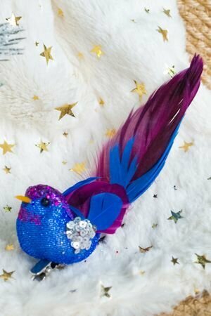 Декоративное украшение на клипсе птица виолли, перо, 15 см, Goodwill MC40318-2