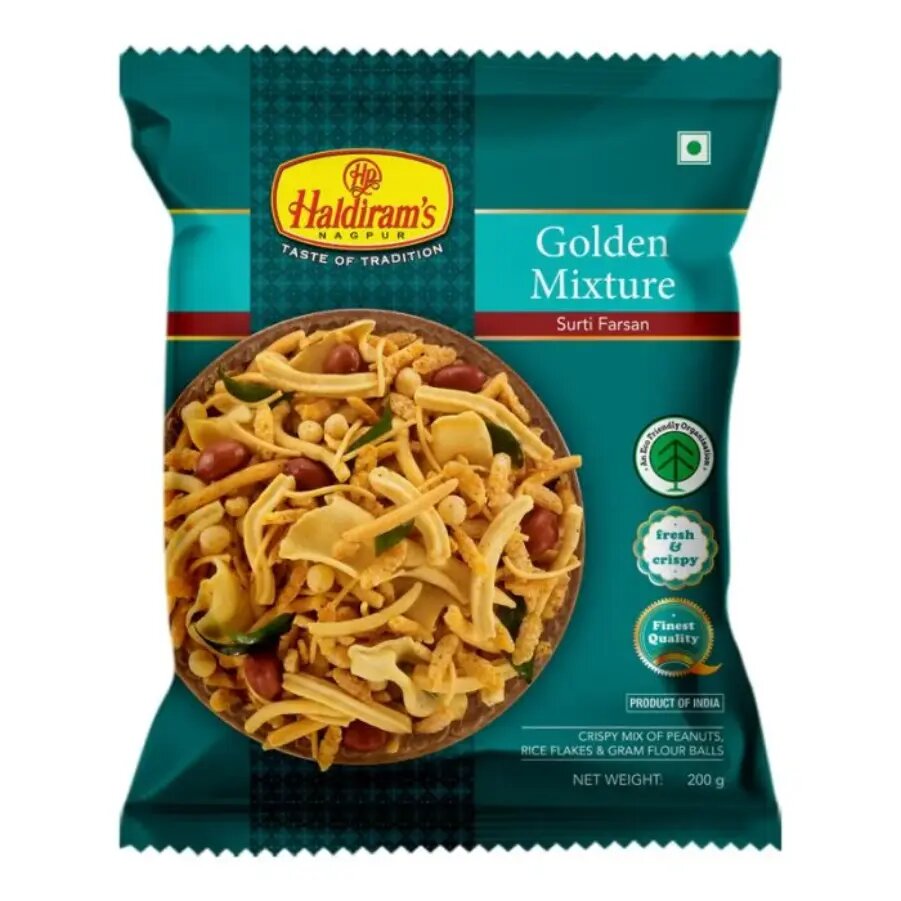 GOLDEN MIXTURE, Haldiram’s (Снек золотая смесь, Халдирамс), 200 гр.