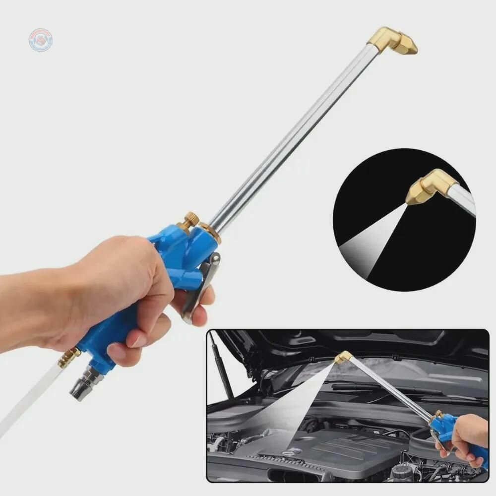 Пневмопистолет минимойка для мойки моторного отсека, 90 металлический распылитель с сифонным шлангом, авто химчистка двигателя, высокое давление 8 атм