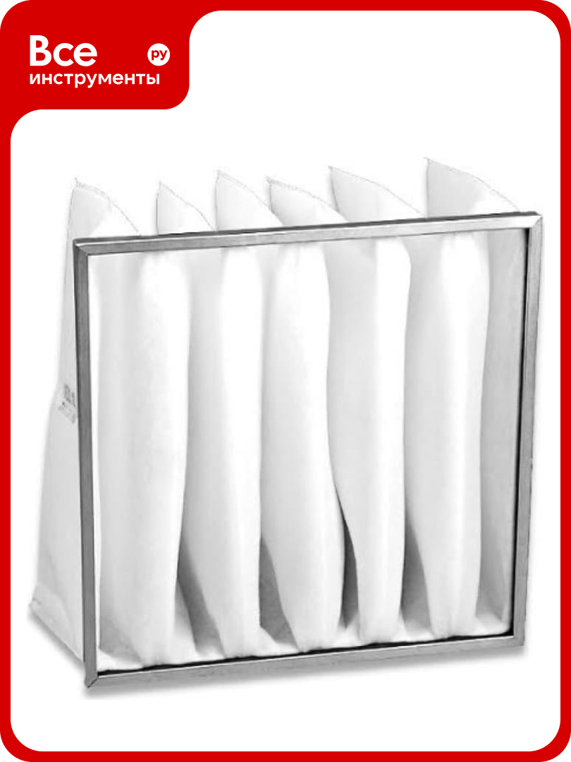 Фильтр карманчатый G4 592x592x350 мм, 6ет, на рамке, 25 мм Zauber Air ZAP4G-592X592X350