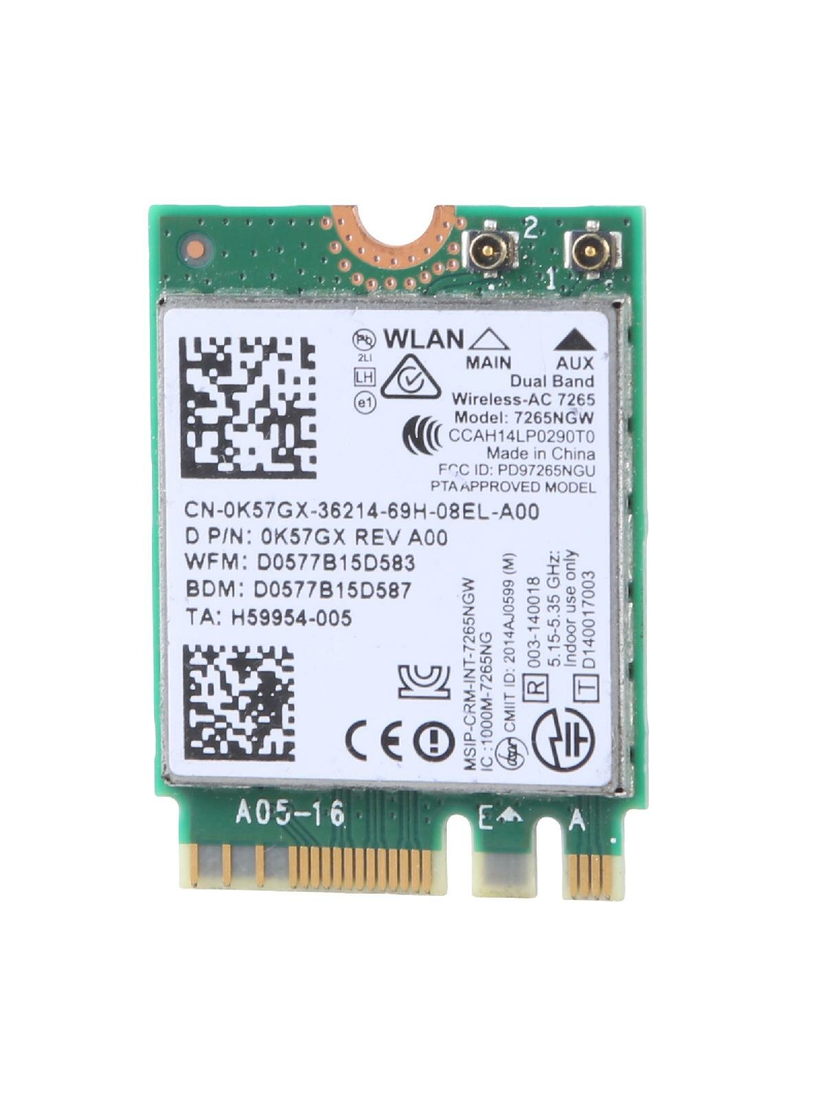 Double Band Wireless M.2 Networking Card WiFi5 Adapter for Enhanced Connectivity, Easy Install for E7250 E7450 7557