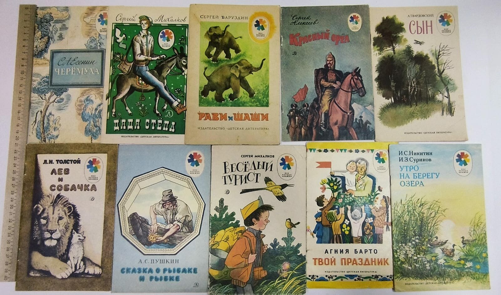 Детские книги серия "Мои первые книжки": Дядя Степа. Рави и Шаши. Красный орел. Лев и собачка. Веселый турист. Утро на берегу озера и др. (комплект из 10 книг)