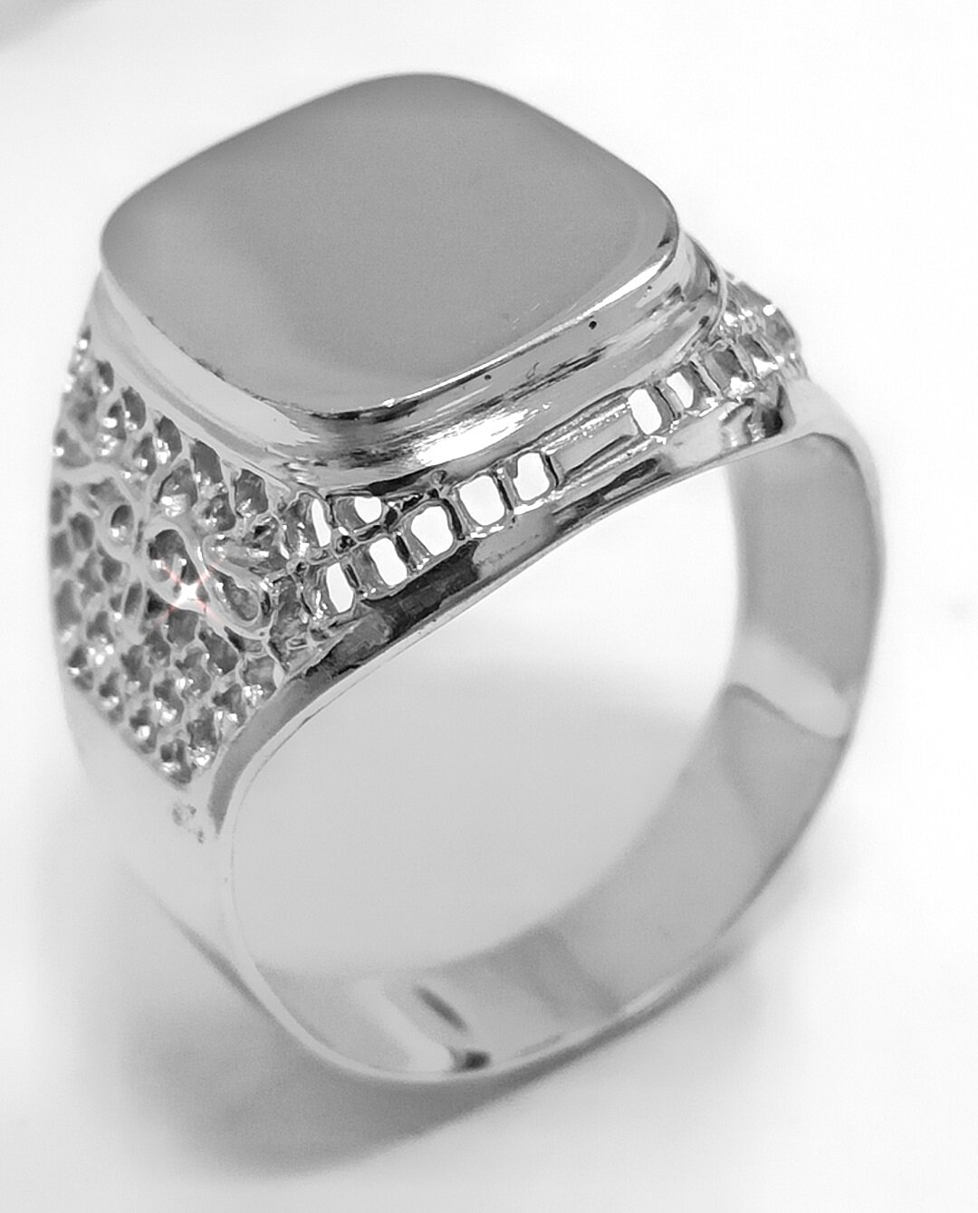 Перстень, серебро, 925 проба, родирование