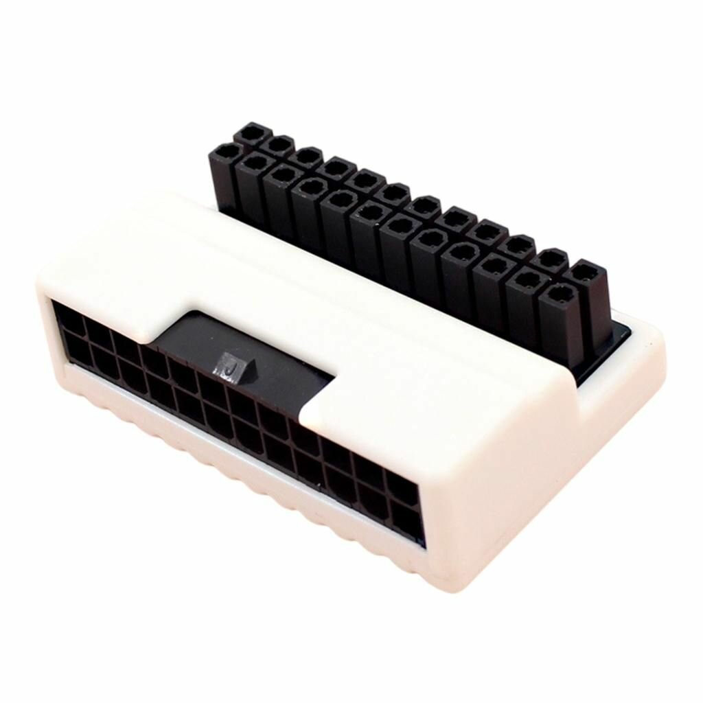 Разъем питания материнской платы ATX 24P с поворотом рулевого управления на 90 градусов-белый