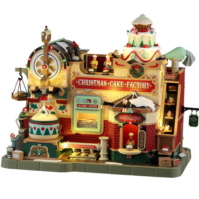 Композиция Рождественская Фабрика по изготовлению сладостей 28 см, подсветка, музыка, движение, Lemax, 45268-lemax