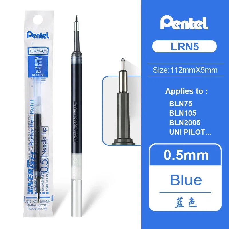6 шт. гелевые ручки Pentel LRN5 0,5 мм Синий, Blue LRN5