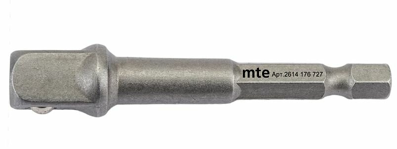Адаптер (переходник) для торцевых головок 3/8" 50 мм хвостовик E6,3 мм mte