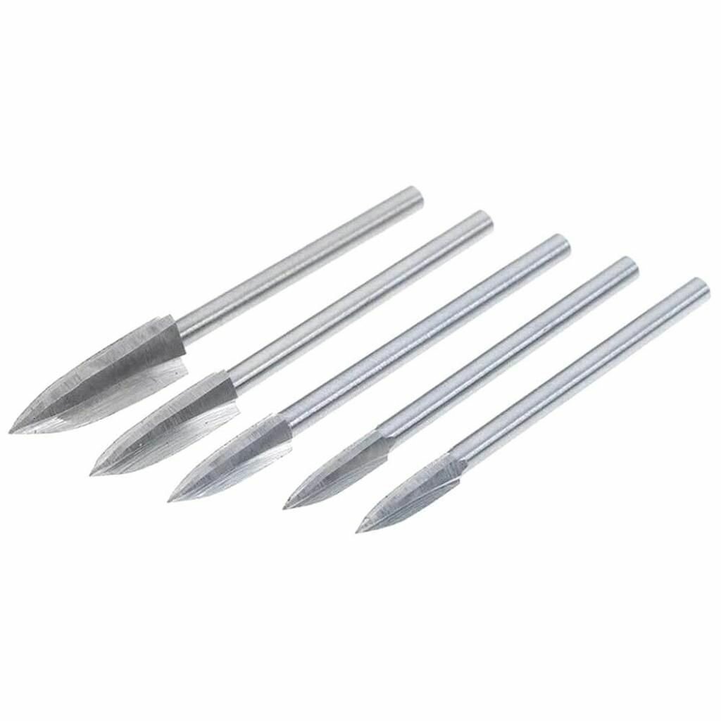 5шт, трехгранная фреза из белой стали