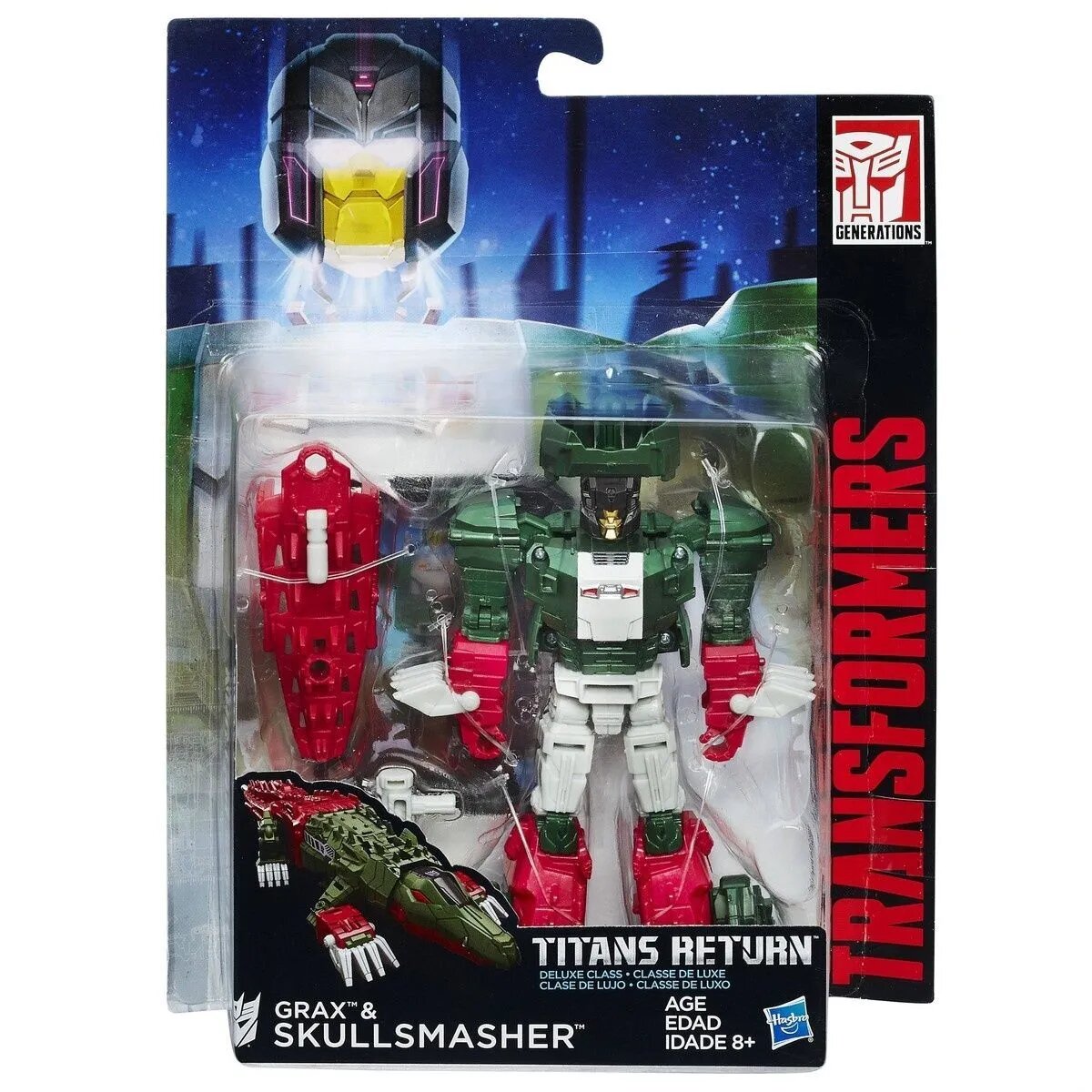 Трансформеры игрушки Hasbro Transformers Generations Titans Return Deluxe Class Grax & Skullsmasher 13cm