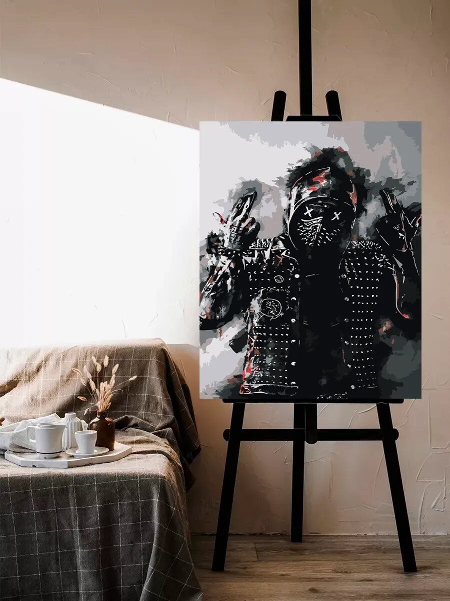 Картина по номерам Watch Dogs 2 Компьютерная Игра Маска