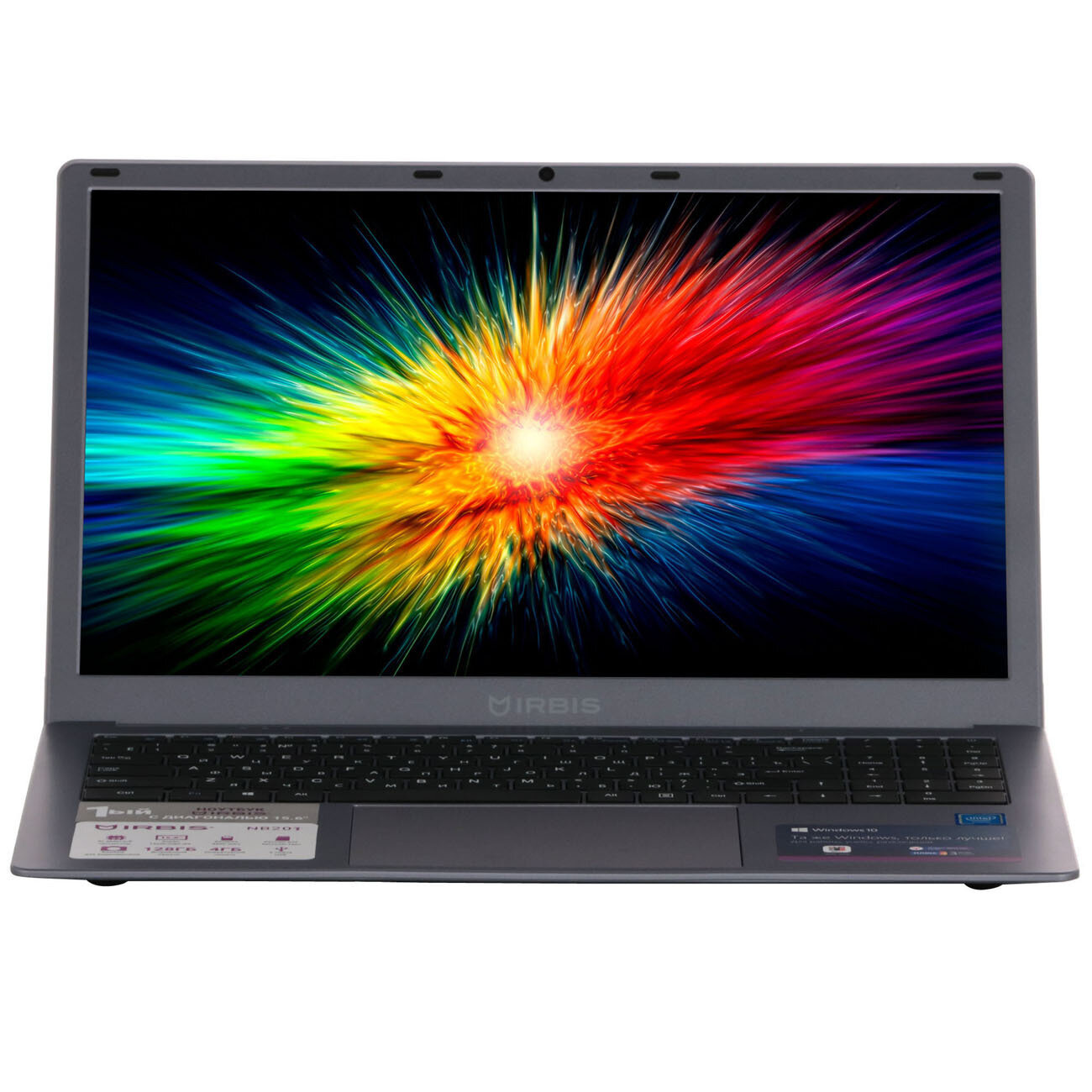 15,6" Ноутбук Irbis NB201 (NB201) серый - 1920x1080, IPS, Intel Celeron J3455, ядра: 4 x 1,5 ГГц, 4 ГБ, eMMC 128 ГБ, Intel HD Graphics 500, Windows 10 Home