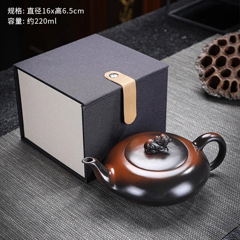 Фиолетовый керамический чайник ручной работы Style 5-220ML