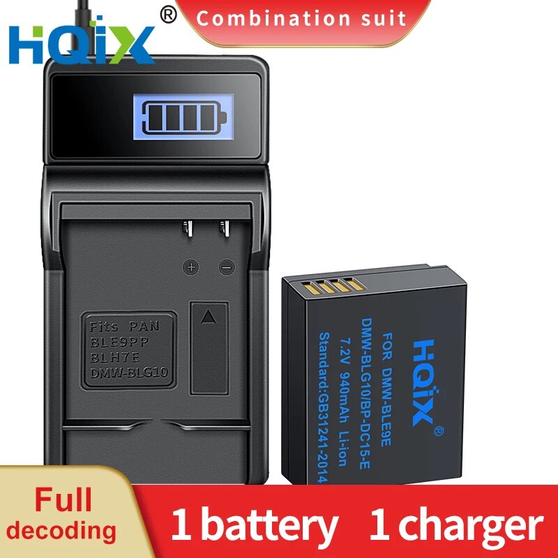 HQIX для Leica D-Lux7 Lux D6 Lux8 D-LUX Typ109 C-LUX Camera BP-DC15-E Charger Battery
