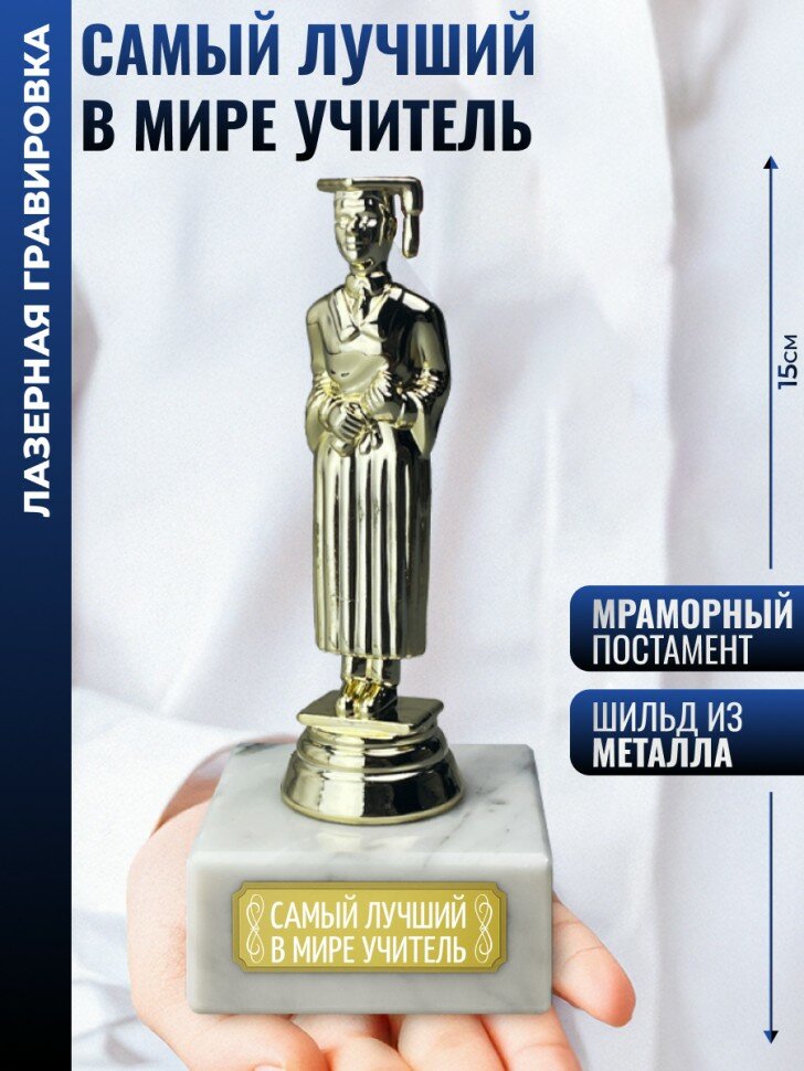 Статуэтка Учёба М "Самый лучший в мире учитель" (15 см)