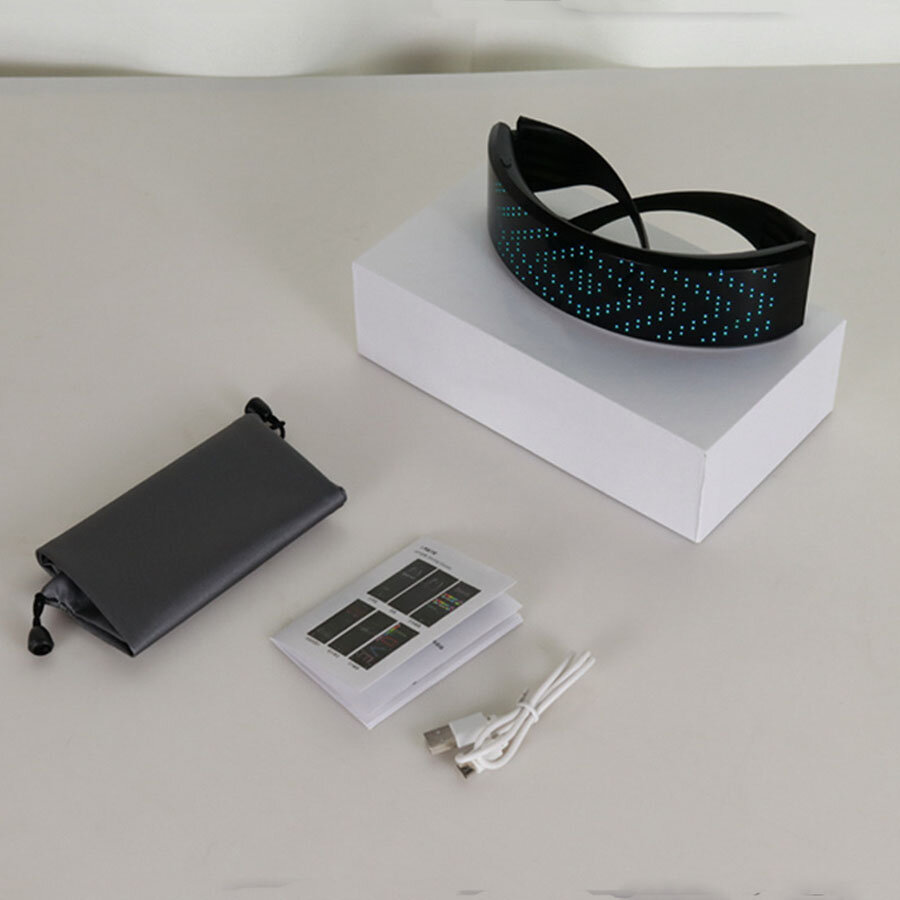 Электронные очки с Bluetooth-подсветкой, светодиодные, своими руками, с зарядкой через USB