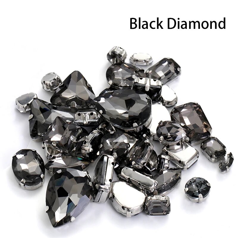 Стразы Black Diamond, 20шт, размер random mixed