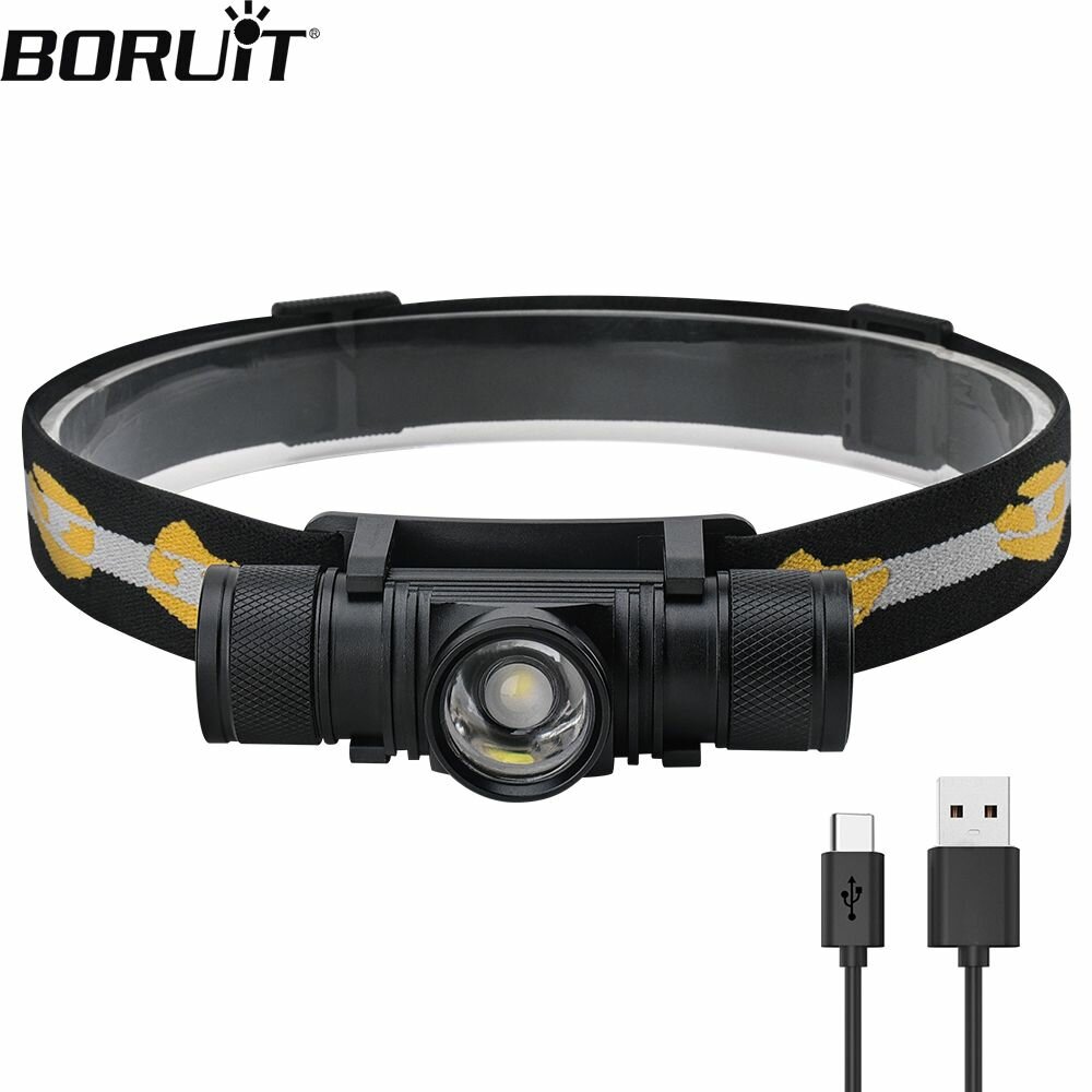 Светодиодная фара BORUIT D20 с зумом для рыбалки кемпинга на открытом воздухе