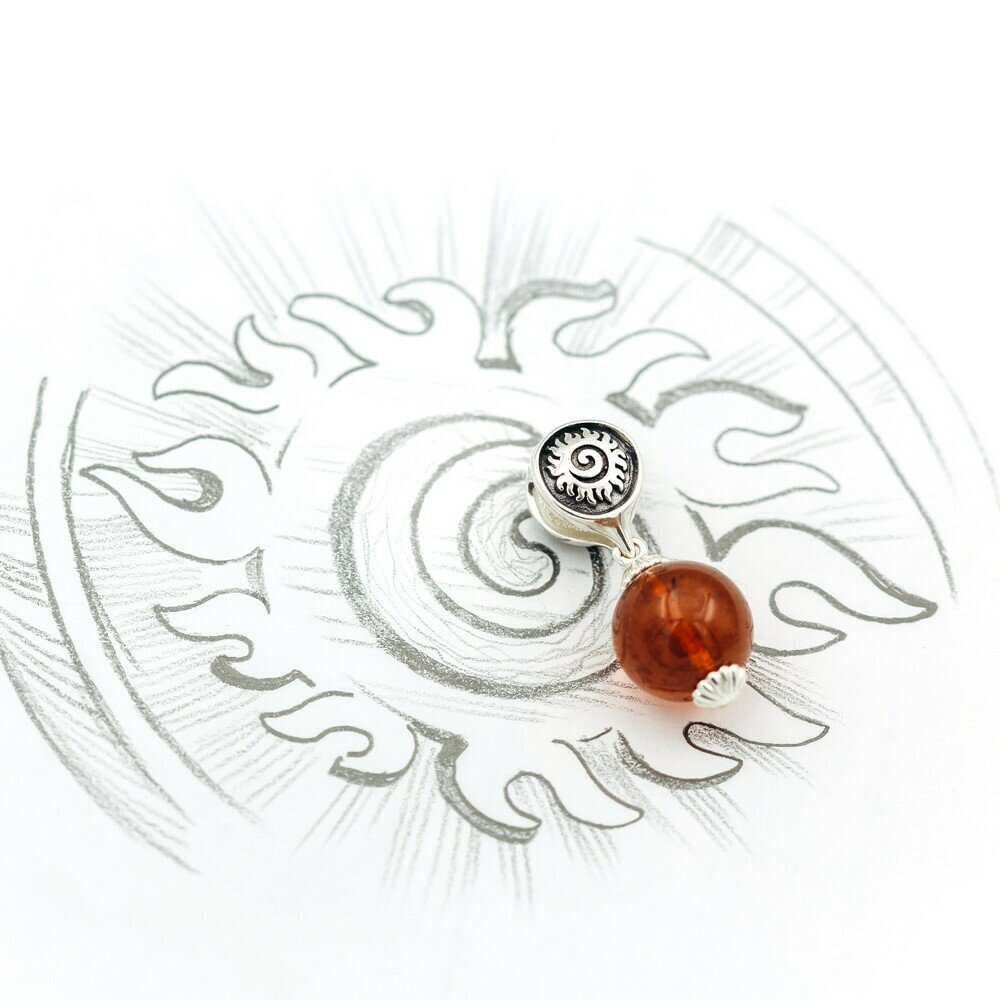 Подвеска, серебро, 925 проба, чернение