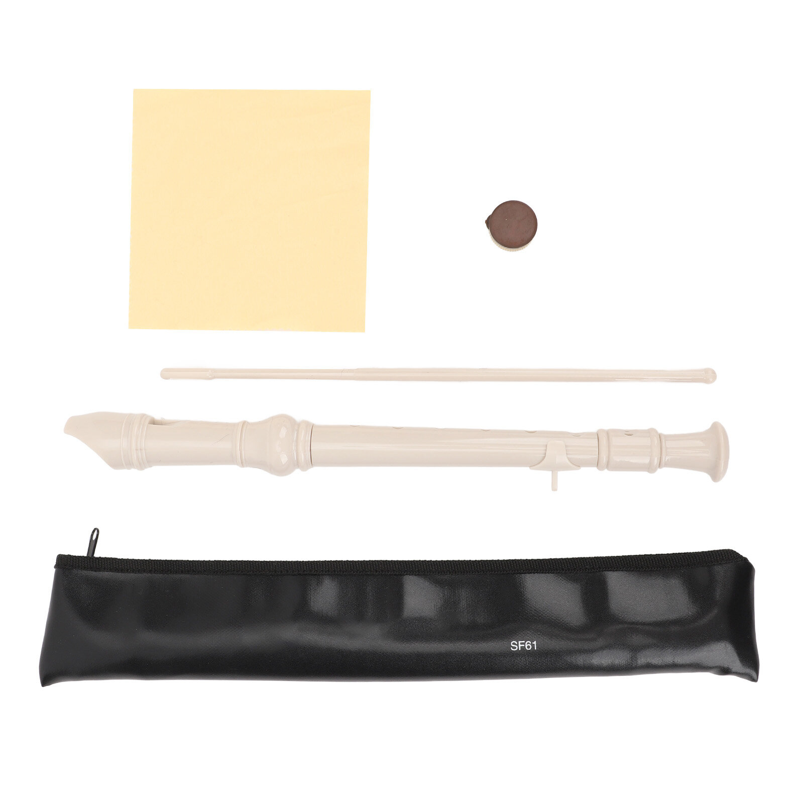 Блокфлейта-сопрано с 8 отверстиями, съемный музыкальный инструмент с шомполом для чистки, для начинающих, детей, взрослых, белый