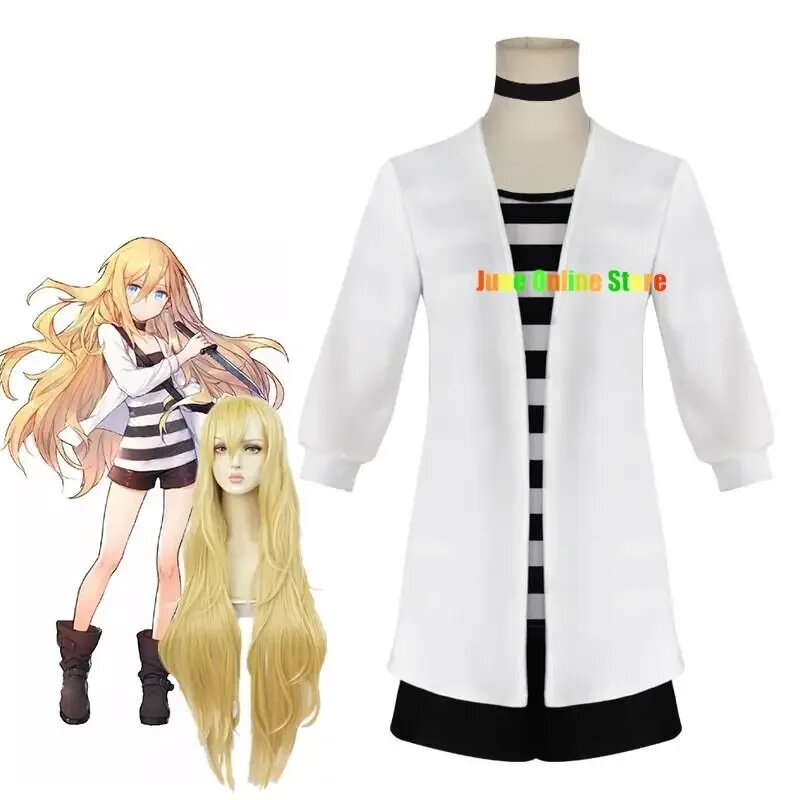 Косплей костюм Рэйчел Гарднер из "Ангелы смерти" Белый, XXL, costume and wig