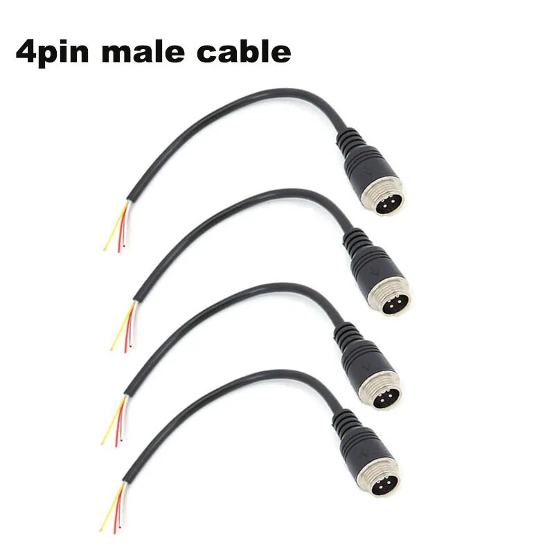 M12 4-контактный авиационный кабель GX12 4 x 4pin male