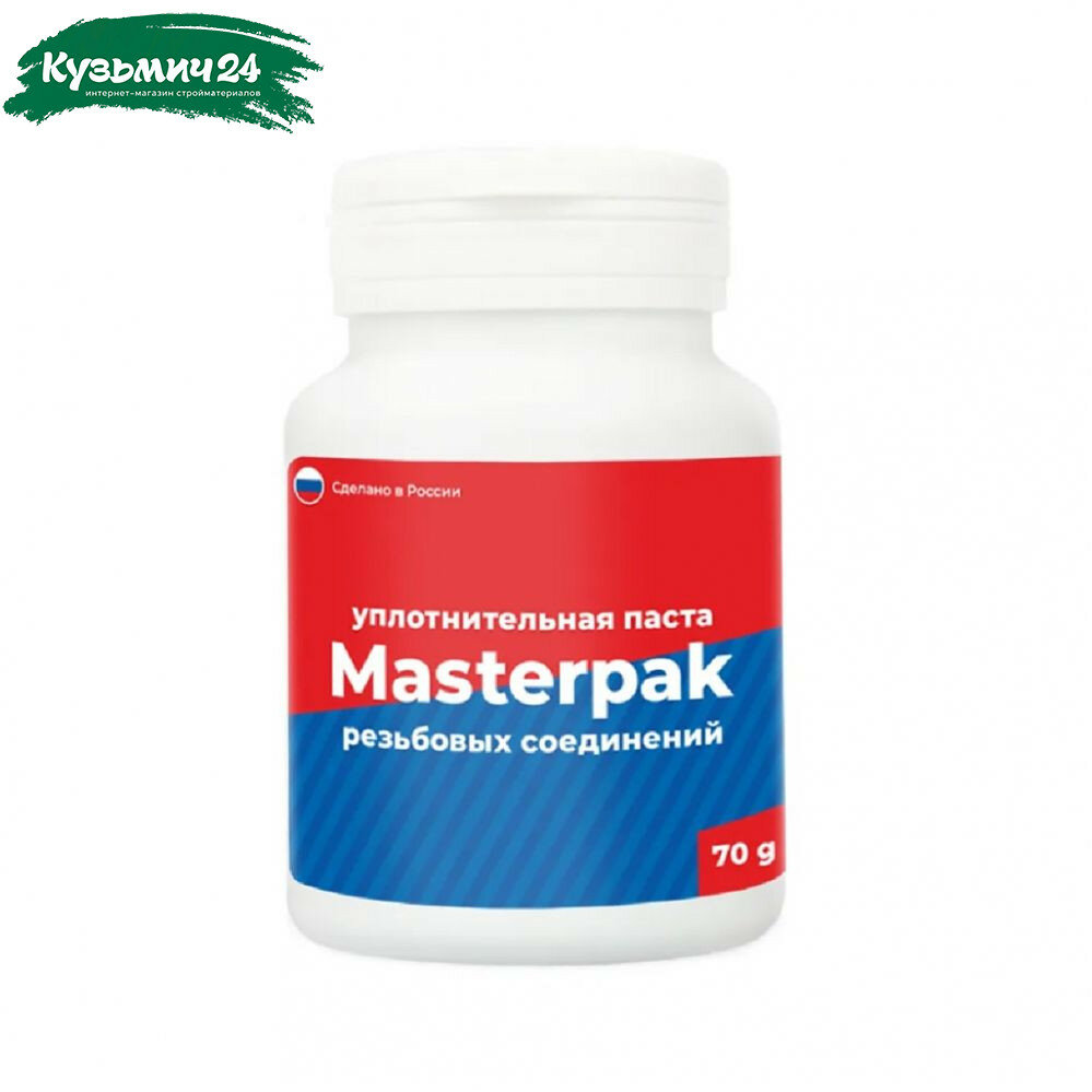 Паста уплотнительная Masterpak для резьбовых соединений, белый, 70 гр.