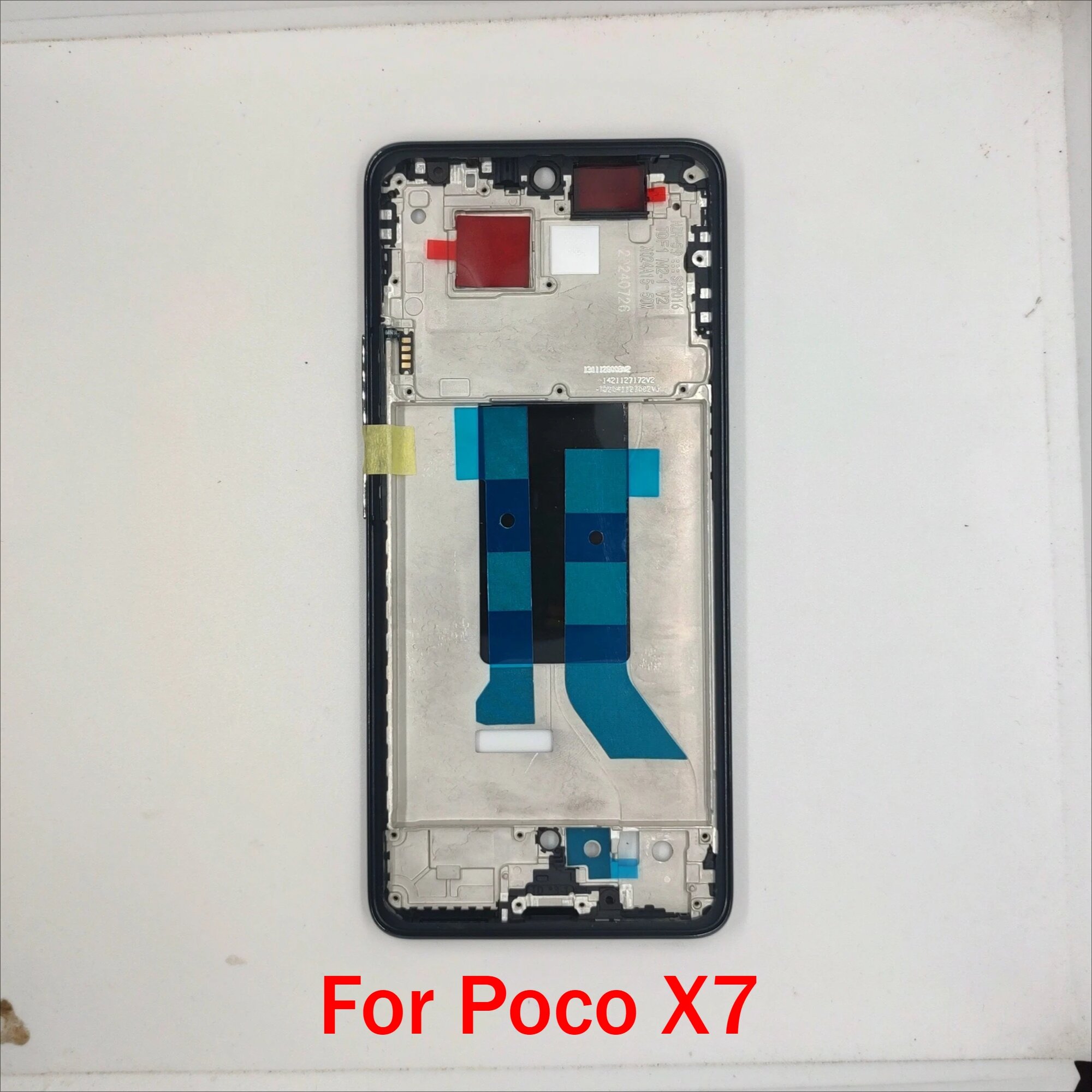 Средняя рамка для Poco X7/Pro, передняя рамка ЖК-дисплея, лицевая панель с боковой кнопкой, X7 black