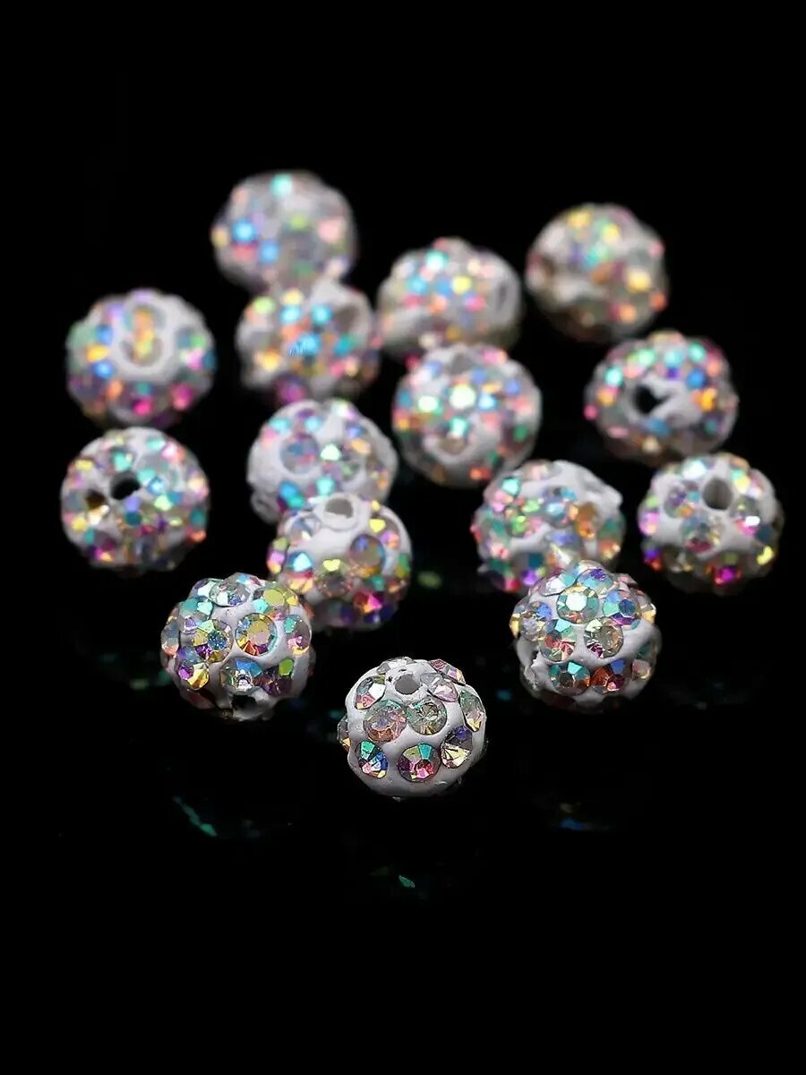 Бусина "шамбала" 6мм (набор 15шт)