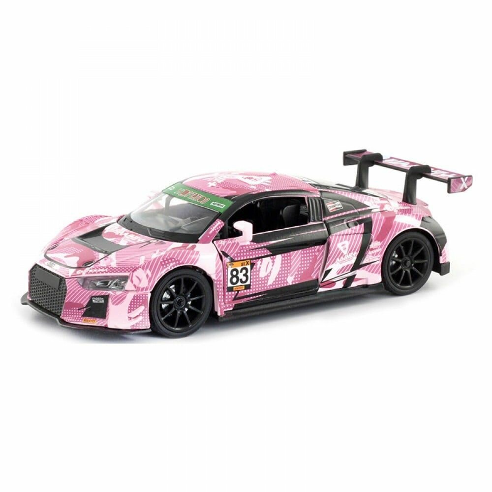 Машинка Tiny RMZ HOBBY 1/32 Audi R8 LMS 2015 #83 AAPE Pink Pull Back Diecast Scale Model Car