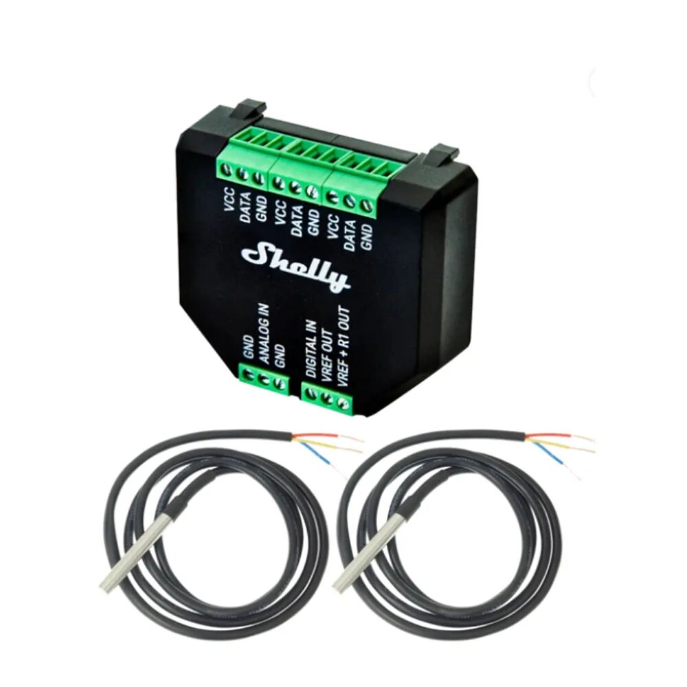 Shelly Plus Addon для измерения температуры и влажности DS18B20x2